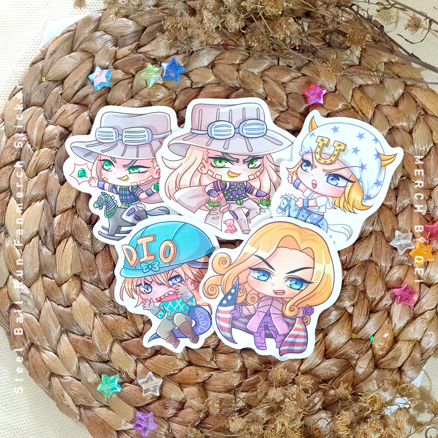 Jual STIKER Jojo's Bizarre Adventure JJBA Part 7 STEEL BALL RUN Sticker ...