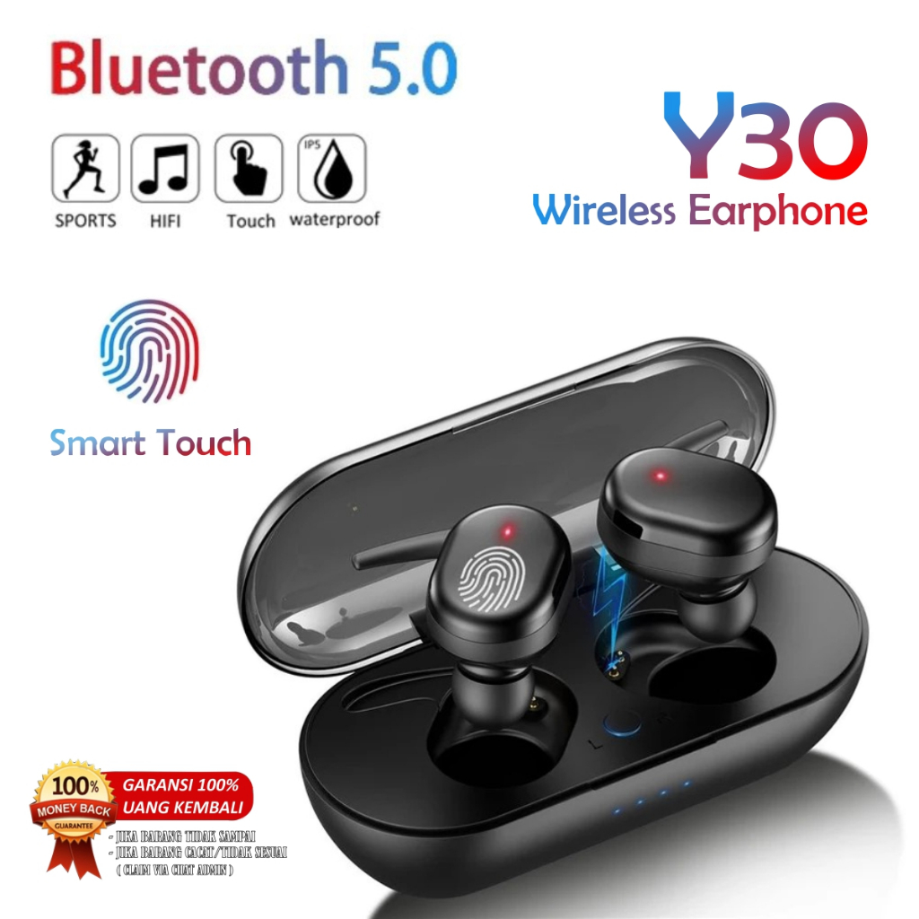 Jual Y30 TWS BLUETOOTH HEADSET BLUETOOTH TWS DENGAN MIKROFON 5.0 ...