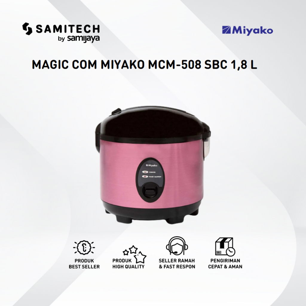 Jual MAGIC COM - RICE COOKER MIYAKO MCM-508 SBC / MCM 508 SBC 1.8 LITER ...