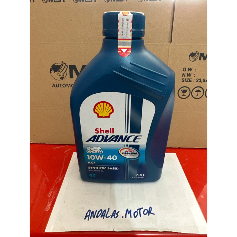 Jual OLI SHELL ADVANCE AX7 0,8 L (800ML) ( Dijamin Asli ) 10w -40 ...