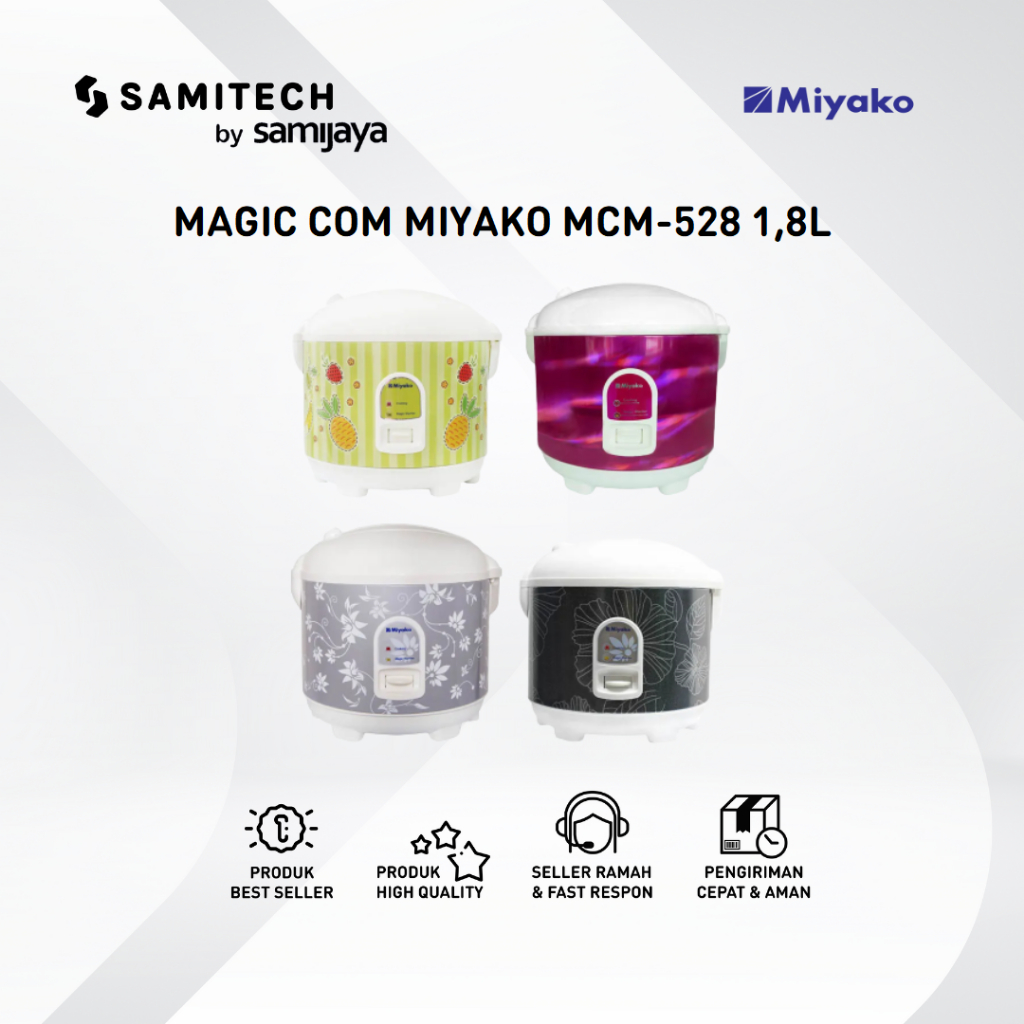 Jual MAGIC COM MIYAKO MCM-528 RICE COOKER 528 1.8 LITER BERGARANSI ...