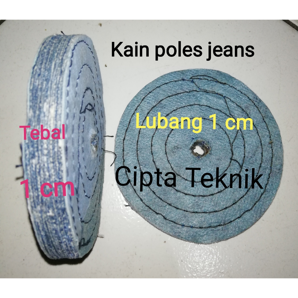 Jual Kain Poles 4"inchi x 1cm Jeans Kain Poles Gerinda 4 inchi tebal 1cm | Shopee Indonesia