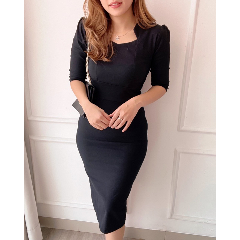 Jual HERFIT dress amelya / 9393 dress pesta formal wanita mini midi ...