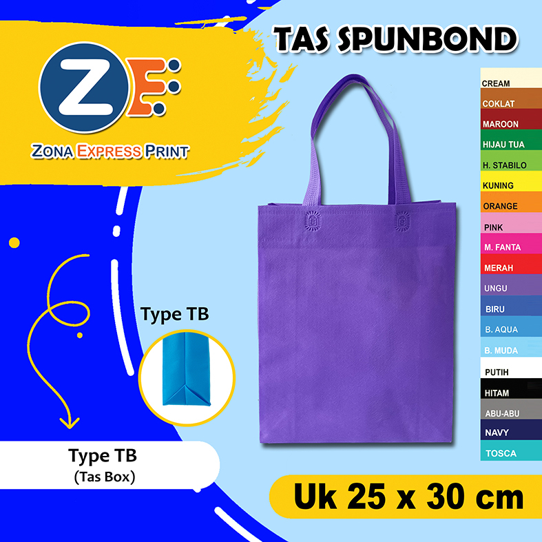 Jual Tas kain spunbond Model BOX isi 12 pcs ukuran 25x30 | Shopee Indonesia