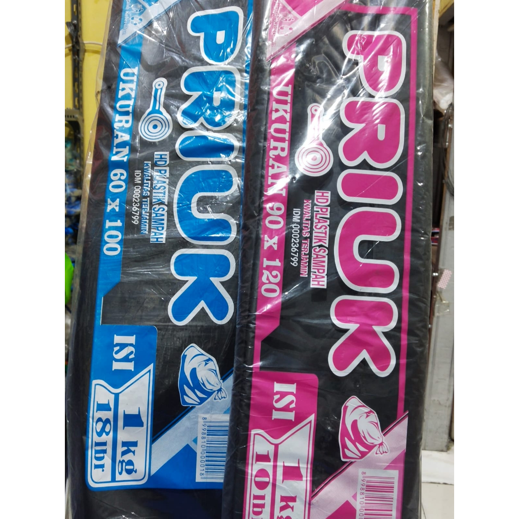 Jual Plastik HD PRIUK Hitam/sampah uk 60x100 - 90x120 | Shopee Indonesia