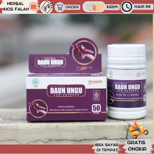 Jual KAPSUL DAUN UNGU Mengatasi Gejala Wasir | Shopee Indonesia