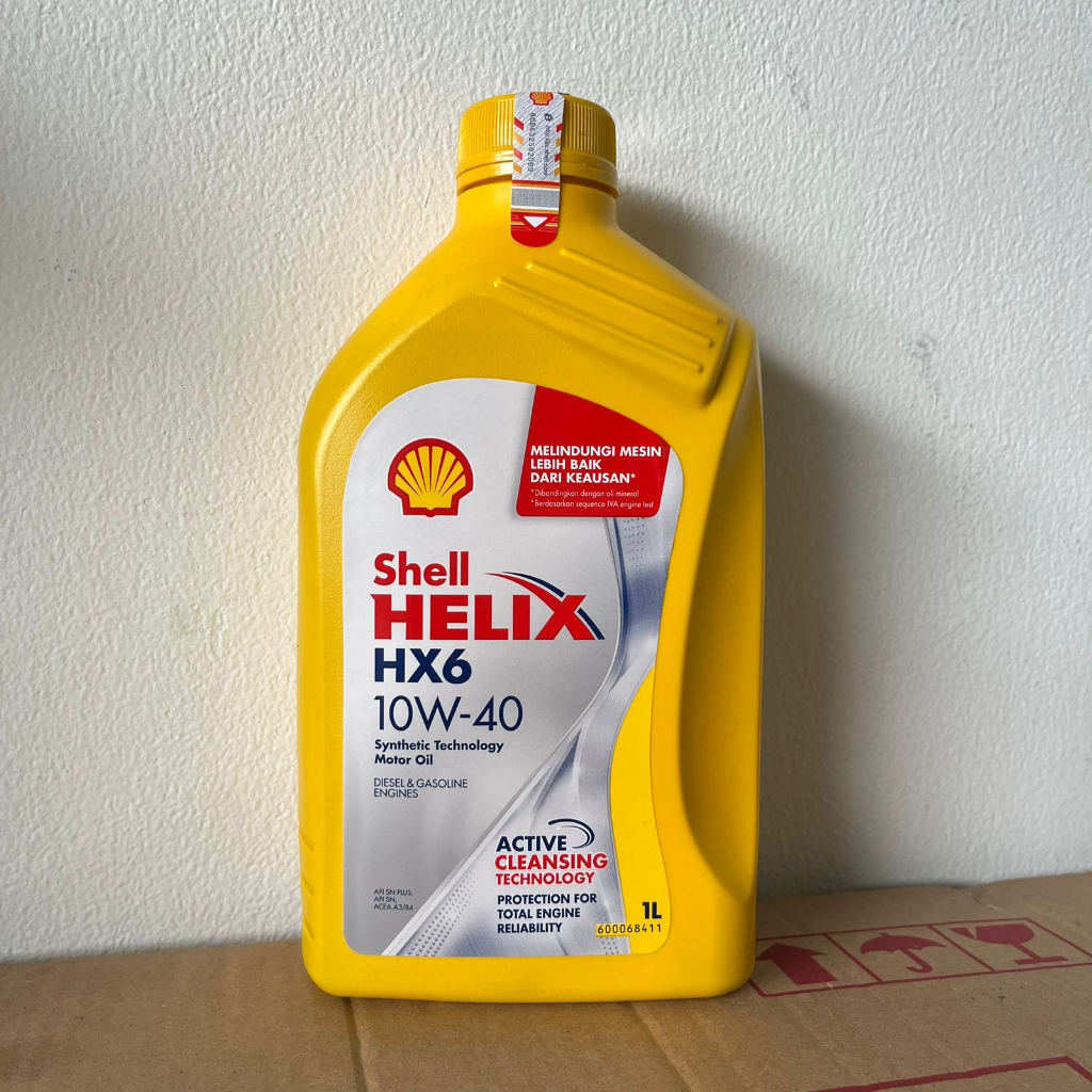 Jual OLI MOBIL SHEL HELIX HX6 10W-40 | HX6 1 LITER | BARCODE HIJAU ...