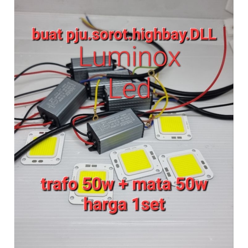 Jual trafo led pju cobra 50w 50 watt + mata led 50watt / driver led 50w chip 50 w | Shopee Indonesia