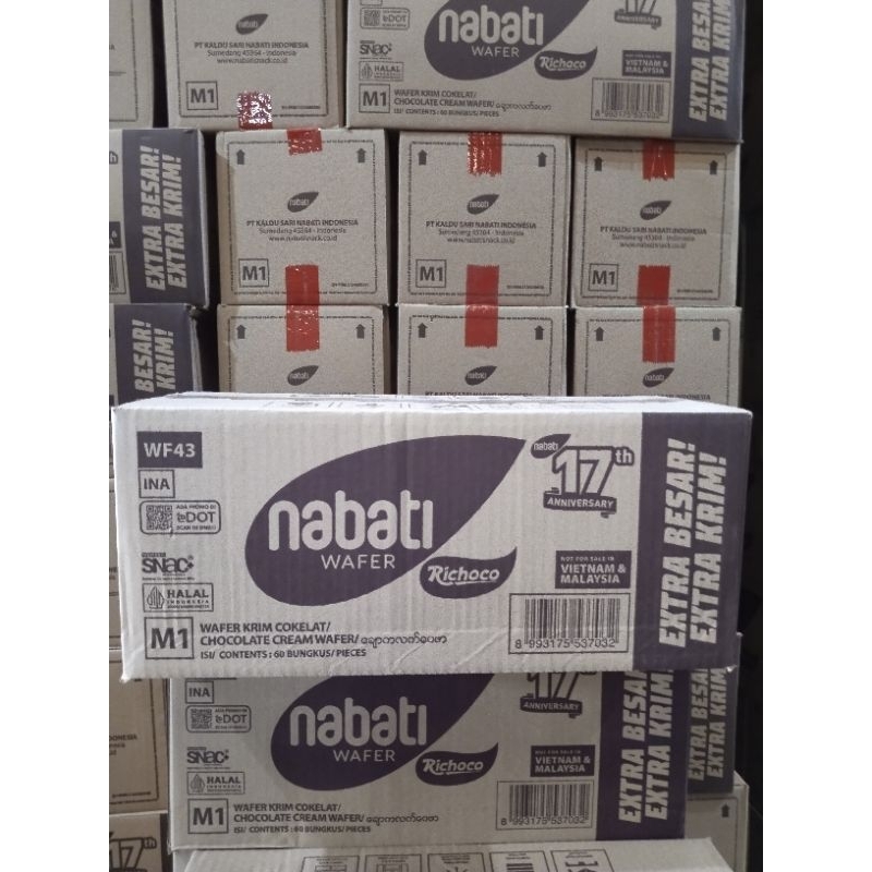 Jual Wafer Nabati 2000 Extra Besar 43gr 1karton Isi (60.pcs) Nabati ...