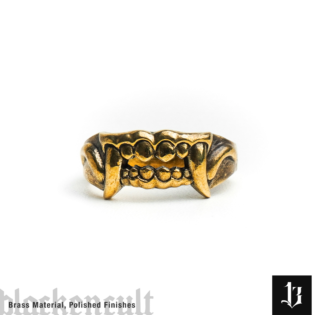 Jual Rangda Ring (Gold Brass) - Blackencult (Cincin Fashion Handmade ...