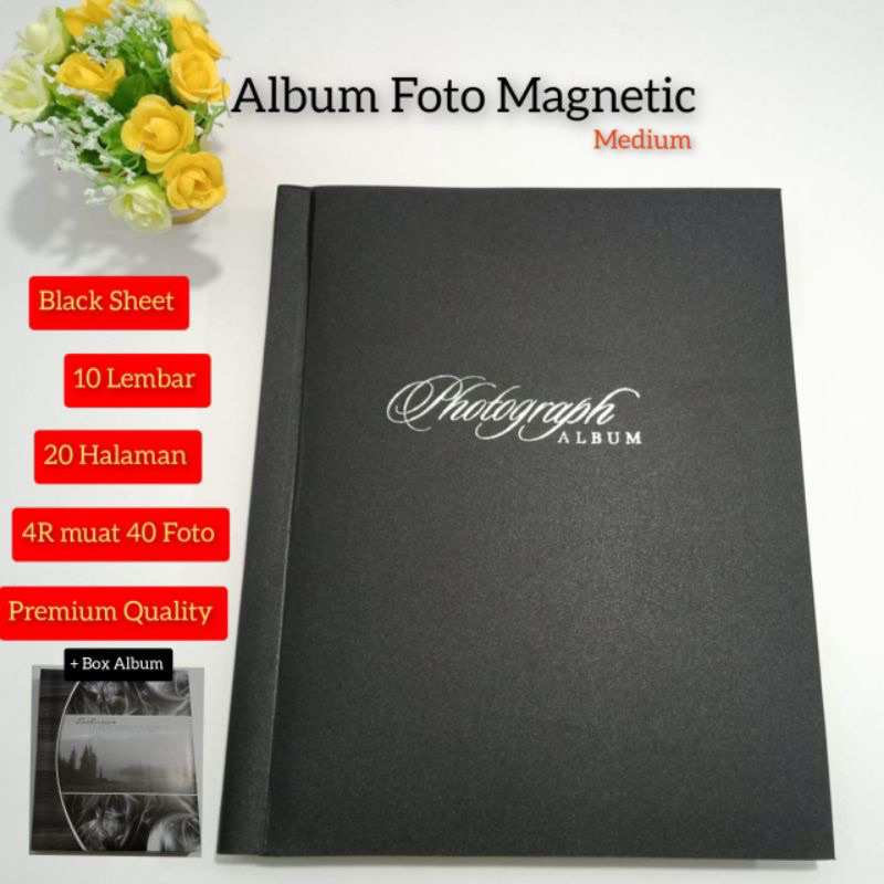 Jual Album foto LNK 10 sheet magnetik (3R/4R bisa muat 60 lembar) | Shopee Indonesia