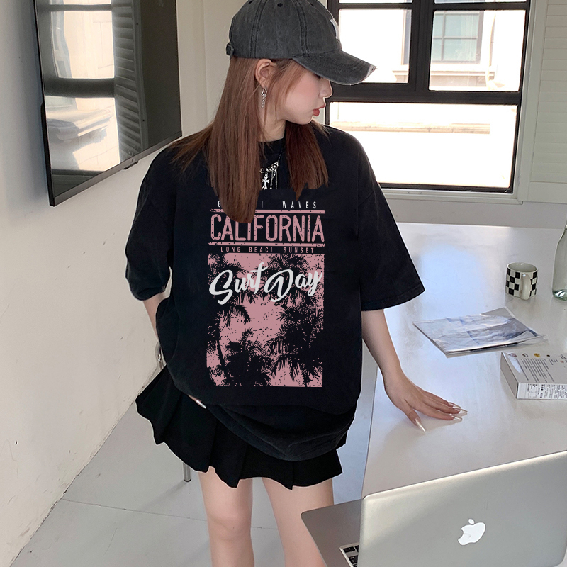 Jual Vintage T Shirt Hitam Washed Oversize Kaos Lengan Pendek Baju