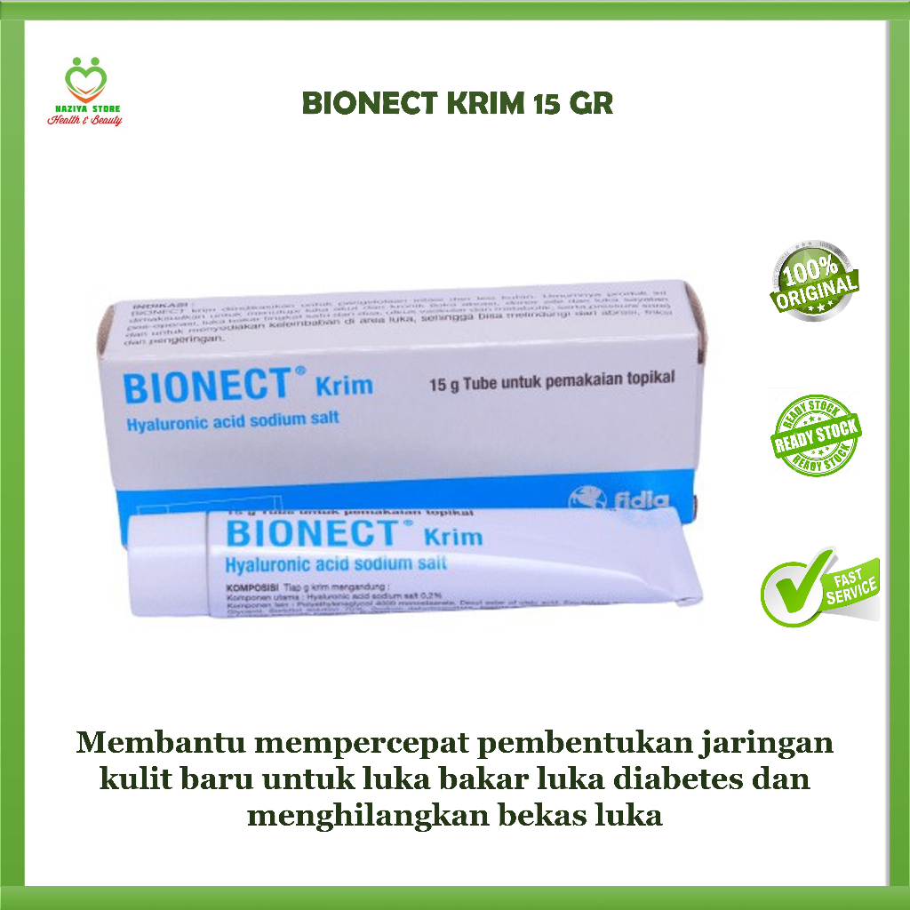 Jual BIONECT CREAM 15gr Salep Luka Sayat Luka Diabetik, Setelah Jahitan ...