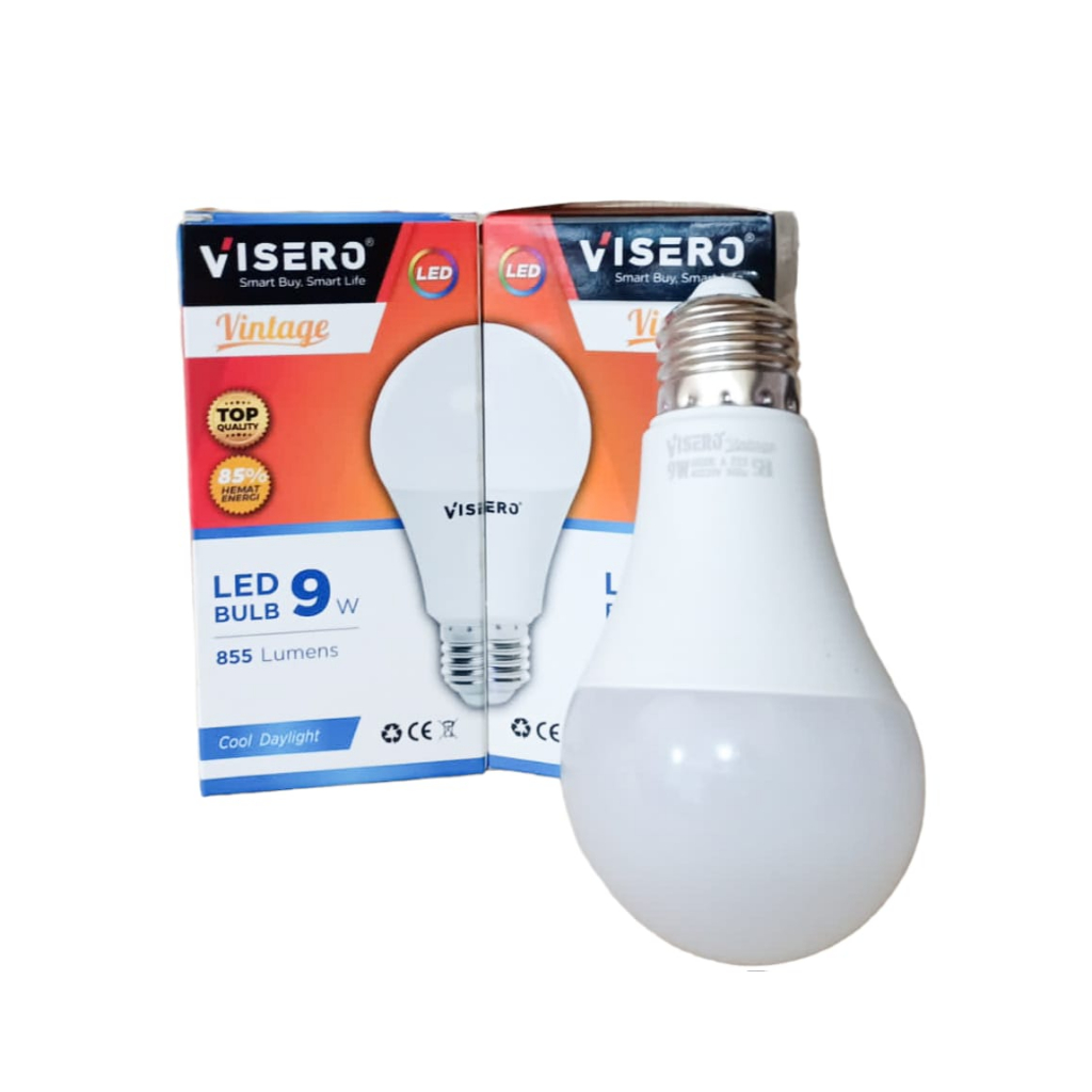 Jual Lampu LED Bulb 9W VISERO VINTAGE Lampu Cahaya Putih 9 Watt | Shopee Indonesia