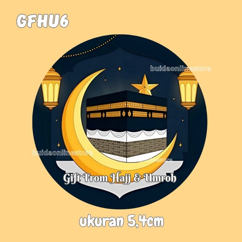 Jual Sticker stiker label Gift From Hajj & Umroh Hangtag dekorasi ...