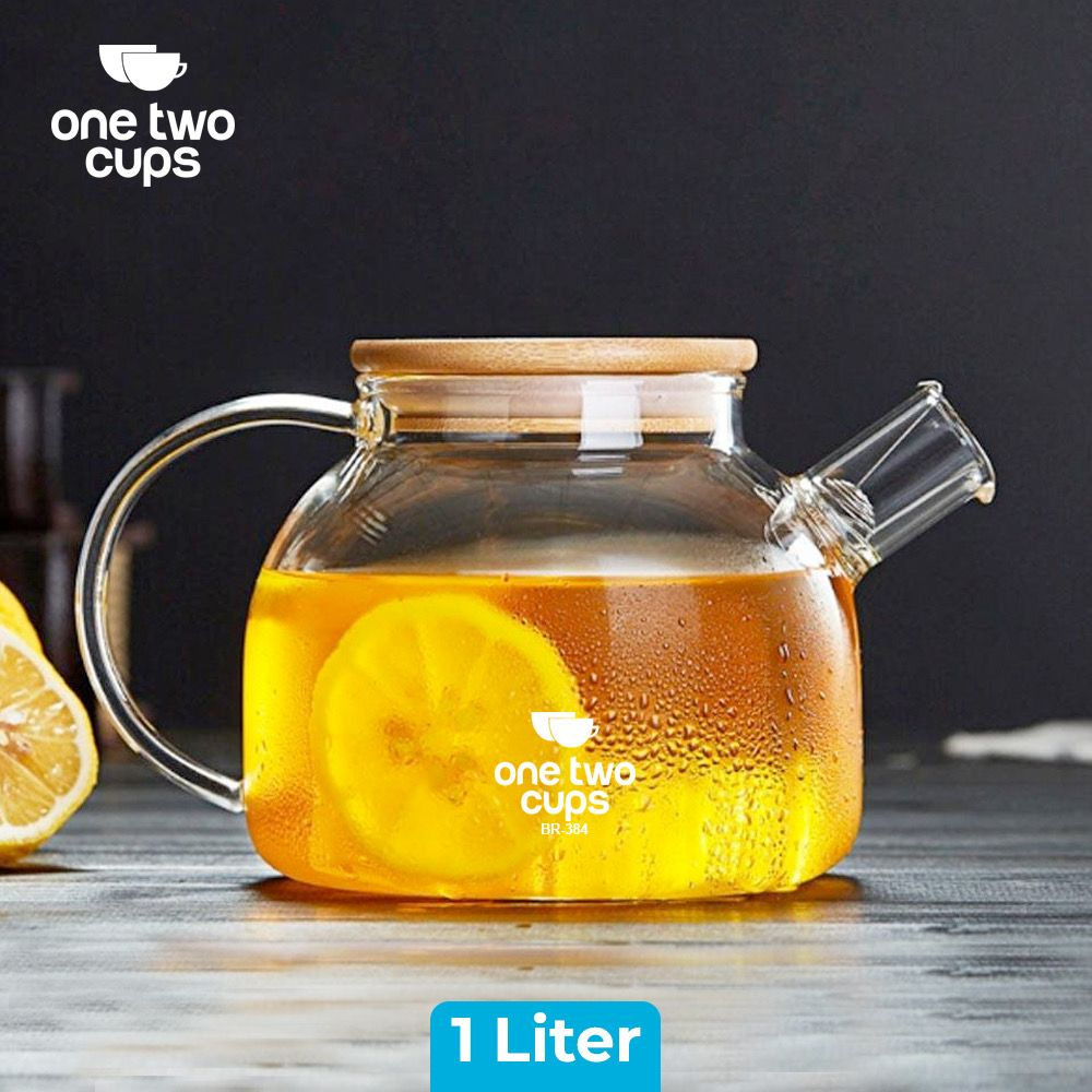 Jual Teko Pitcher Kaca/Teko Teh/Teko dengan Tutup dan Gagang 1 liter ...