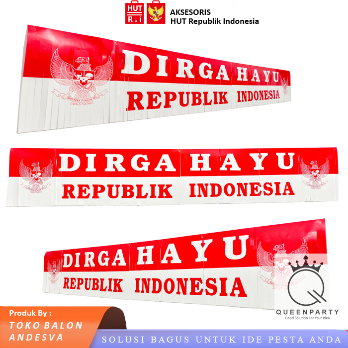 Jual Garland Dirgahayu Ri / Hiasan 17 Agustus / Dekorasi rumbai HUT RI ...