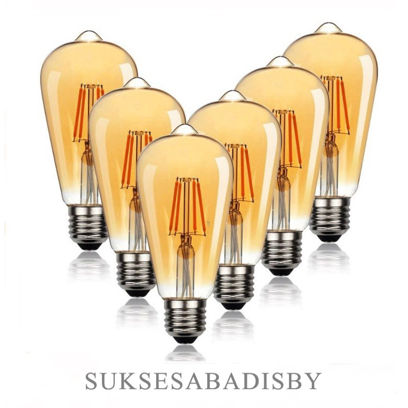 Jual LED FILAMEN BOHLAM PIJAR EDISON E27 2W 4W LAMPU GANTUNG CAFE ...