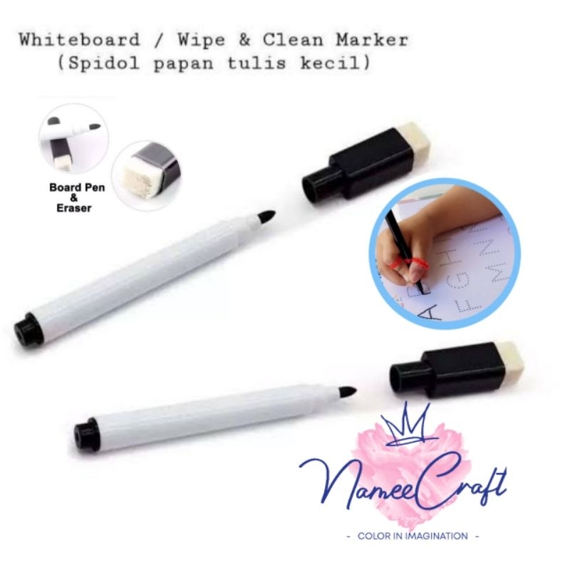 Jual Spidol Wipe and Clean / Spidol Warna Whiteboard dengan Penghapus ...