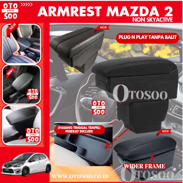 Jual ARMREST MAZDA 2 -AUTOGRAND CONSOLE BOX - ARMREST MAZDA 2 non ...