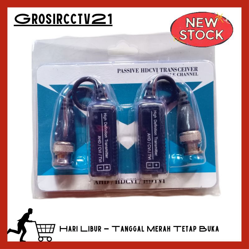 Jual VIDEO BALUN CCTV HDCVI PASSIVE HD TRANSCEIVER SINGLE CHANNEL ...