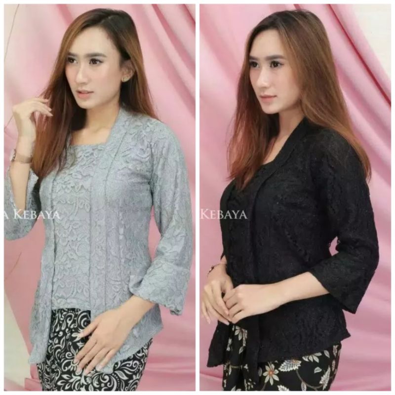 Jual Setelan Baju Kebaya Kutu Baru Brokat Modern ~ Atasan Busana Kebaya Set Rok Lilit Batik ...