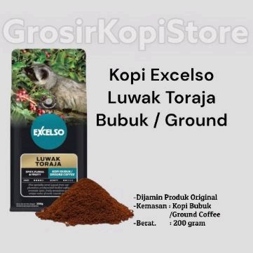 Jual Excelso Kopi Luwak Toraja Bubuk 200g | Shopee Indonesia