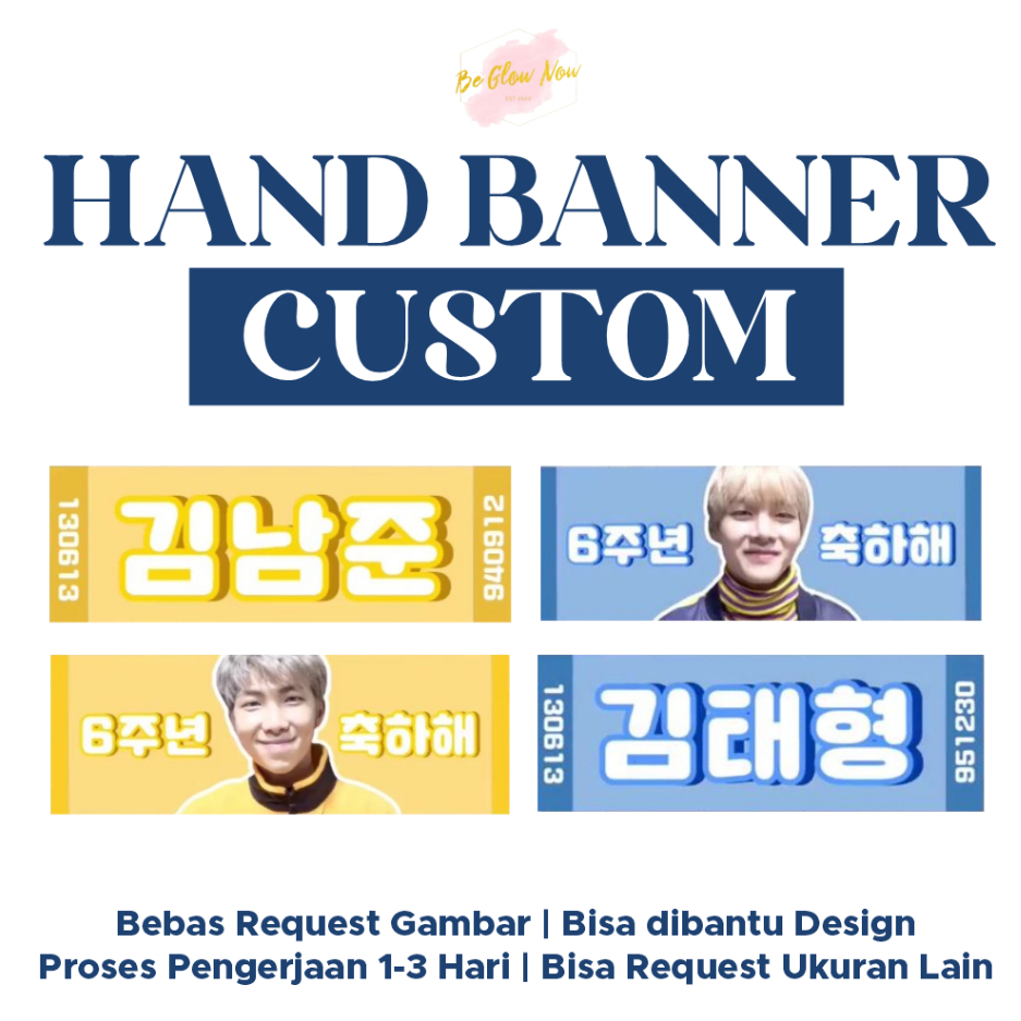 Jual Cetak Handbanner Custom / Hand Banner KPOP CUSTOM | Shopee Indonesia