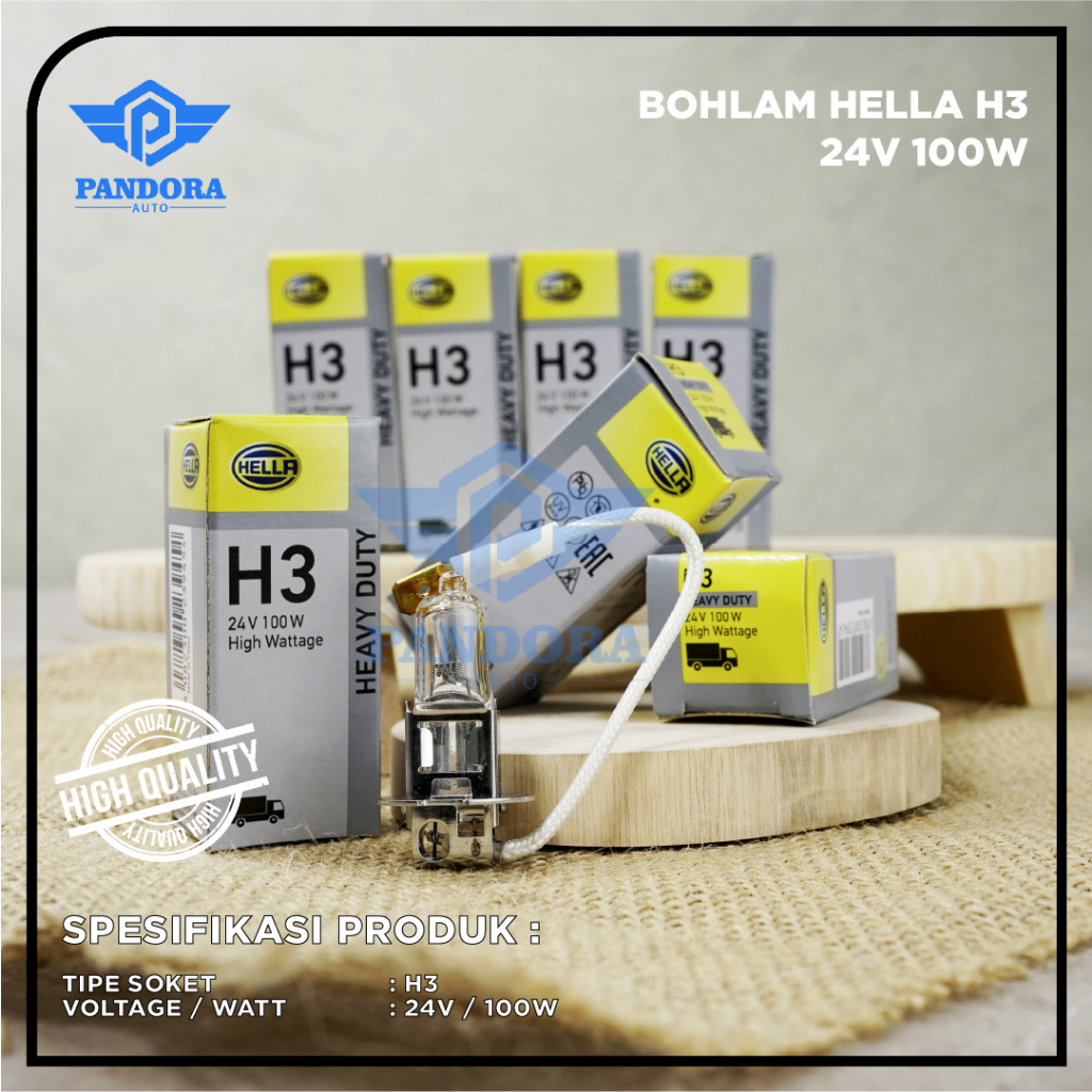 Jual BOHLAM LAMPU HALOGEN HELLA H3 24V 70W ORIGINAL | Shopee Indonesia