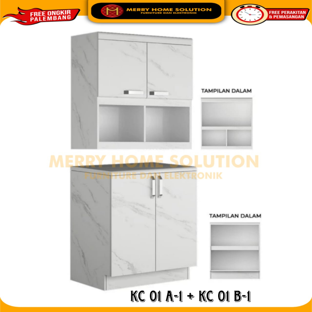 Jual Kitchen set marble siantano modern minimalis KC 01 A-1 & KC 01 B-1 ...