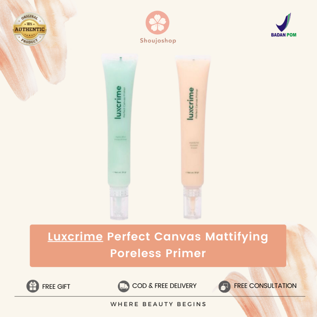 Jual Luxcrime Perfect Canvas Mattifying Poreless Primer | Shopee Indonesia