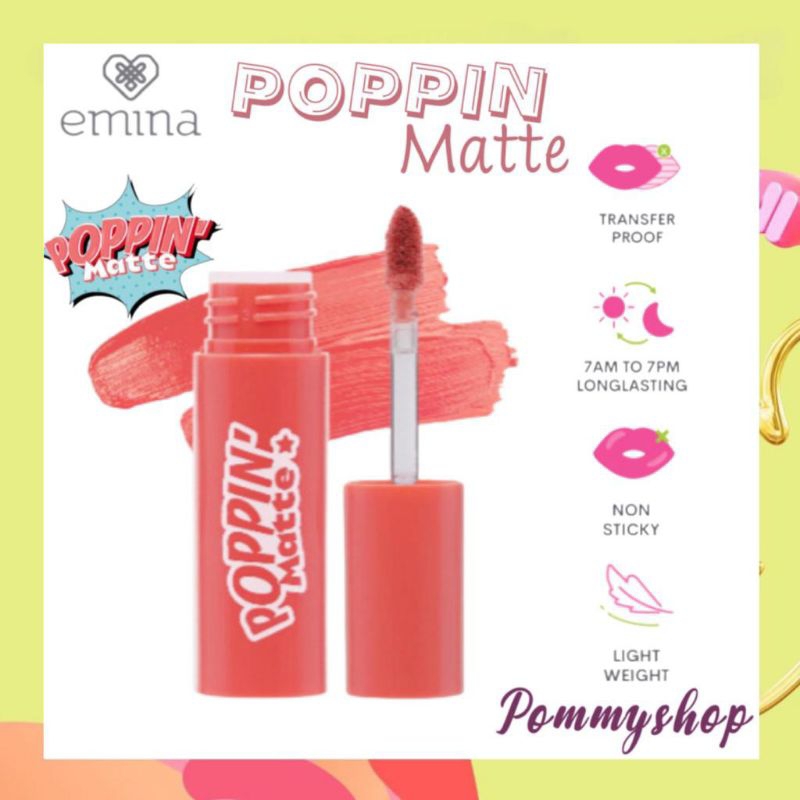 Jual Emina Poppin Matte 4.5g | Poppin Matte The 90S Edition | Lip Cream ...