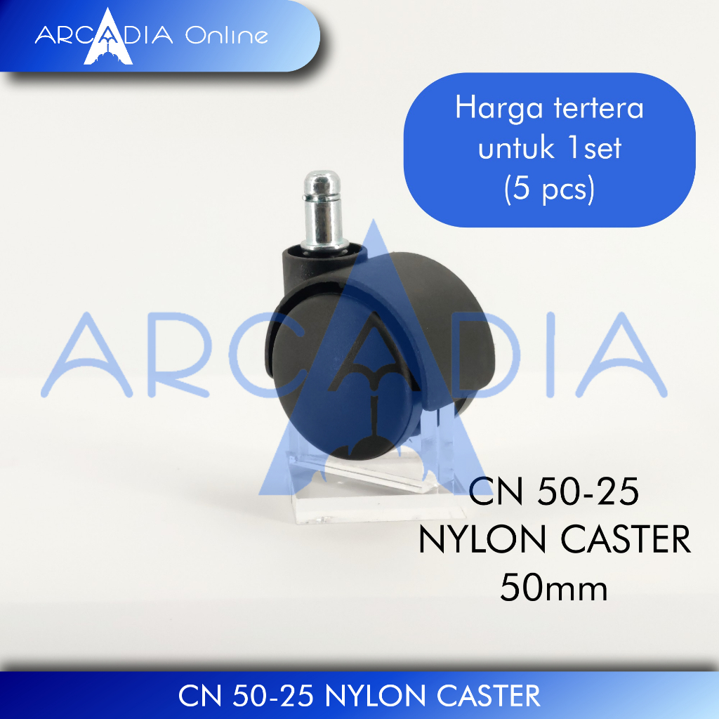 Jual CN50-25 Roda Caster Kursi Kantor Nylon 50mm Neck 25mm | Shopee Indonesia
