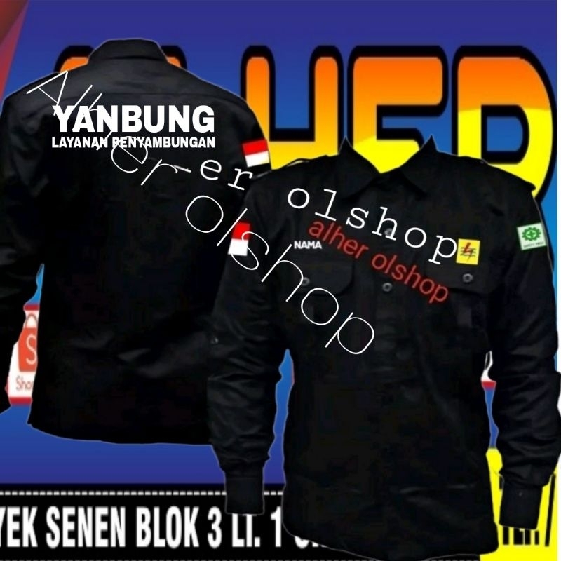 Jual big size kemeja PLN yanbung baju PLN yanbung seragam PLN yanbung ...