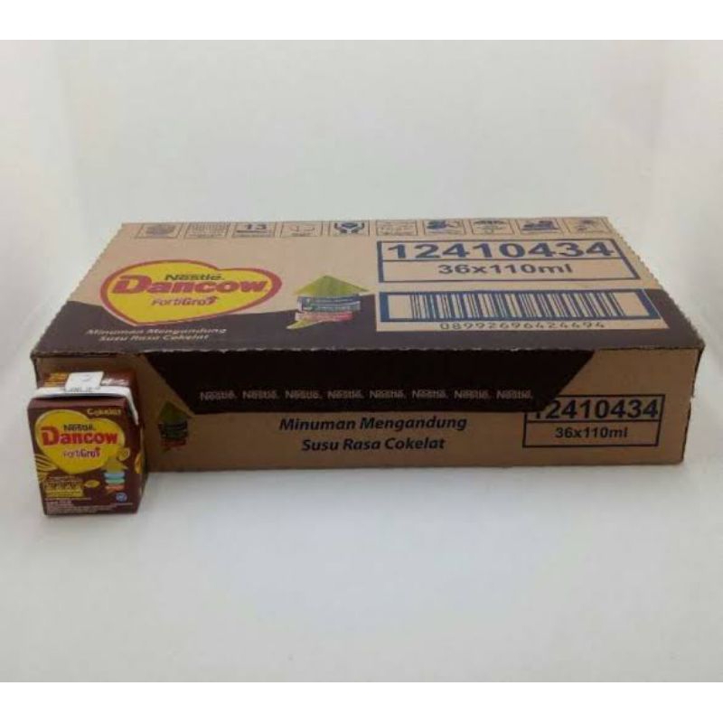 Jual Dancow UHT FortiGro Cokelat 4 x 110 ml | Shopee Indonesia