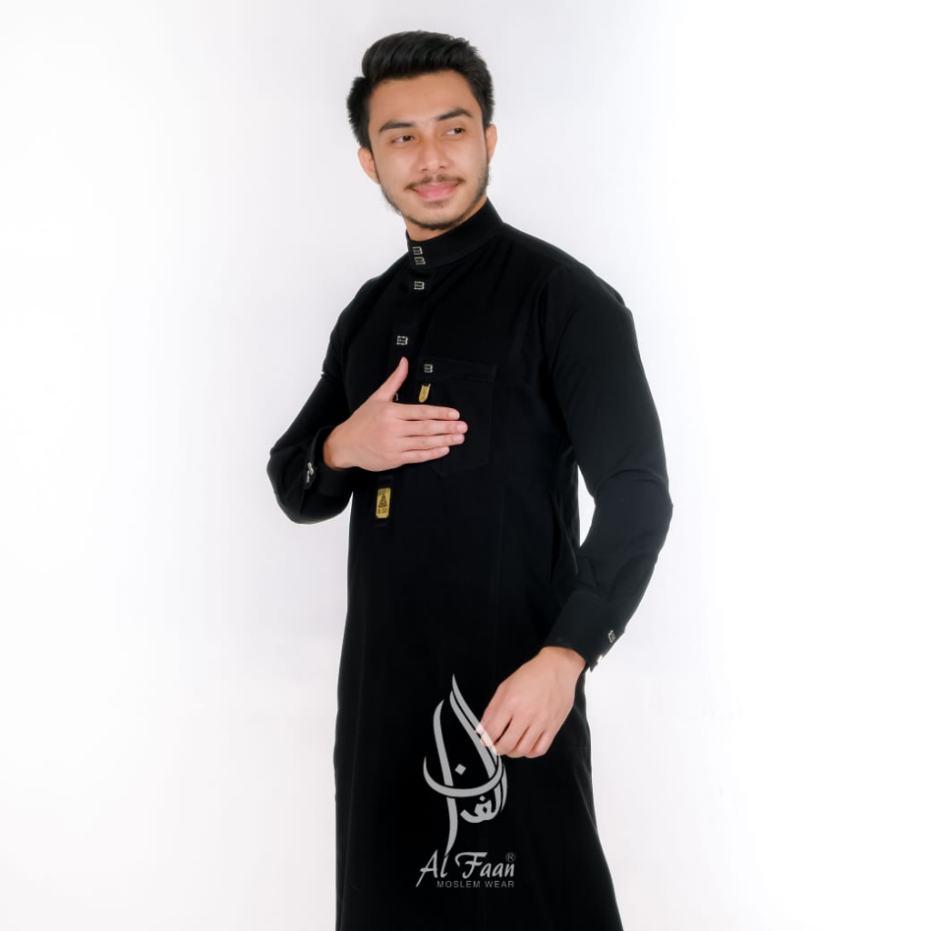 Jual Jubah Pria Gamis Pria Jubah Hitam gamis jubah pria muslim pria ...