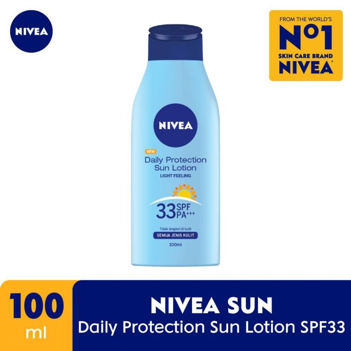 Jual NIVEA daily protection sun lotion spf 33 PA++ ORIGINAL 100% ...