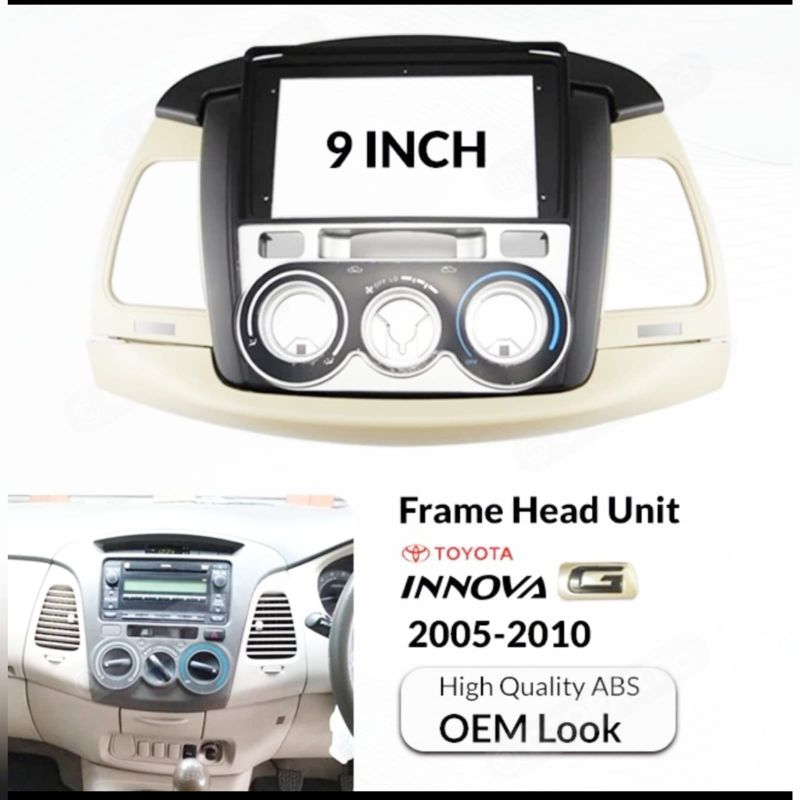Jual frame head unit android 9 inch mobil innova G 2005-2010 | Shopee ...