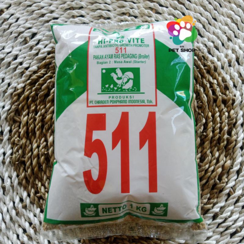 Jual Pakan Ayam Pedaging CP511 Freshpack 1kg/Makanan Ayam/Bebek/Unggas ...