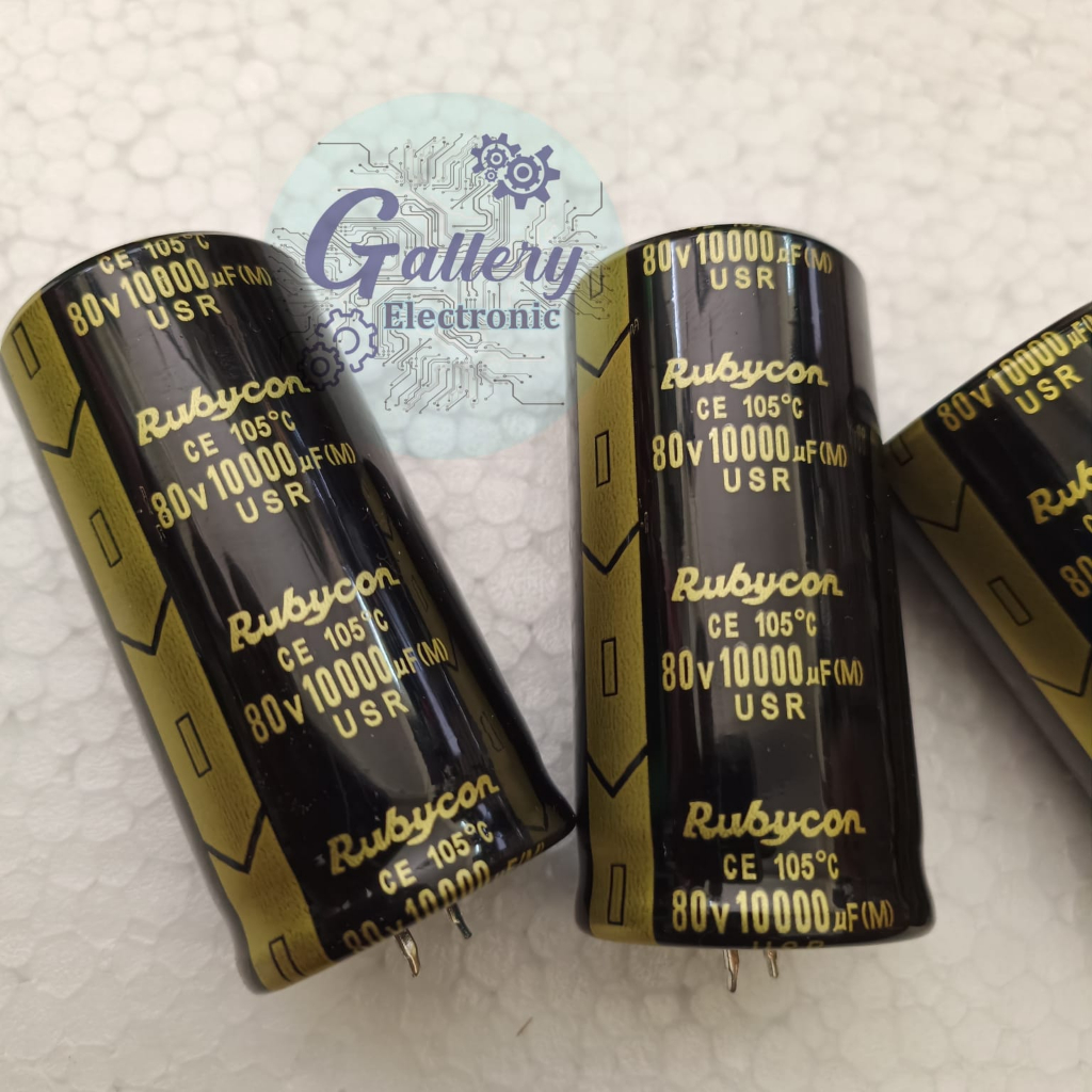 Jual ELCO Rubycon Hitam 10000uf / micro 80V ( isi full ) Original USR | Shopee Indonesia