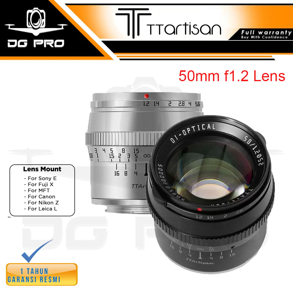 Jual TTArtisan 50mm f1.2 Lensa Sony Canon Nikon Fuji - TT Artisan ...