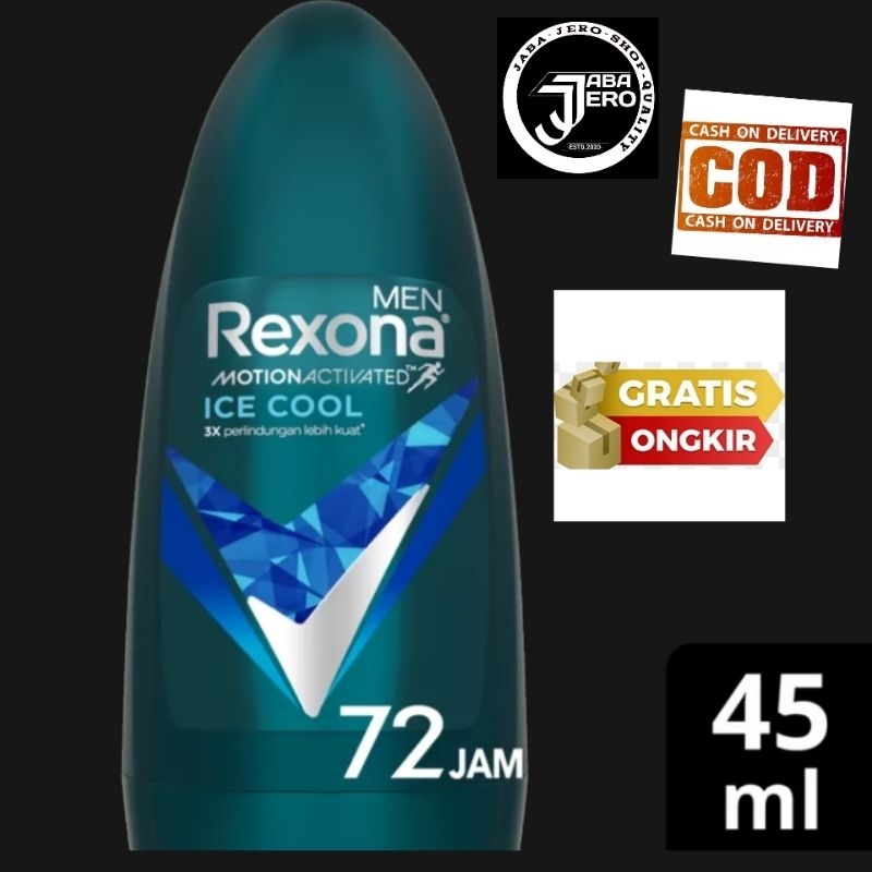 Jual Rexona men cool and invisible deodorant Roll on 45ml | Shopee Indonesia