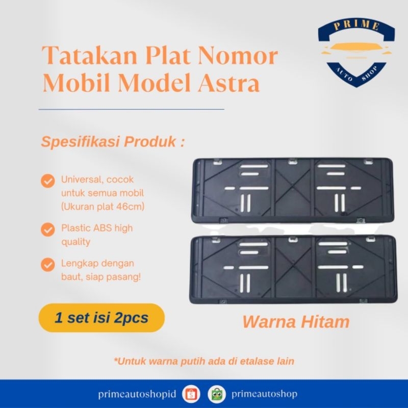 Jual Cover Tatakan Plat Nomor Mobil Isi 2 / Dudukan Plat Nomor Standar ...