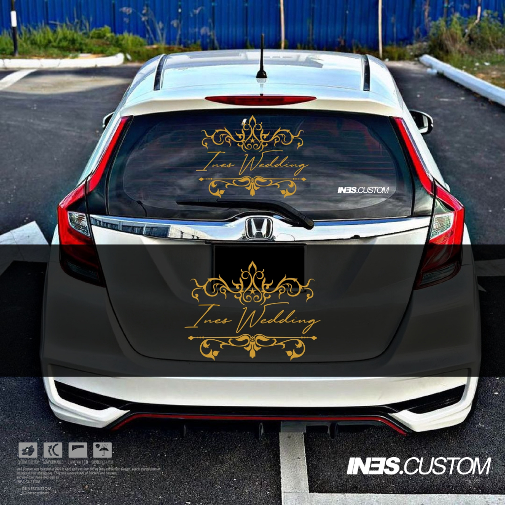 Jual STIKER KACA MOBIL NAMA WEDDING STICKER VIRAL | Shopee Indonesia