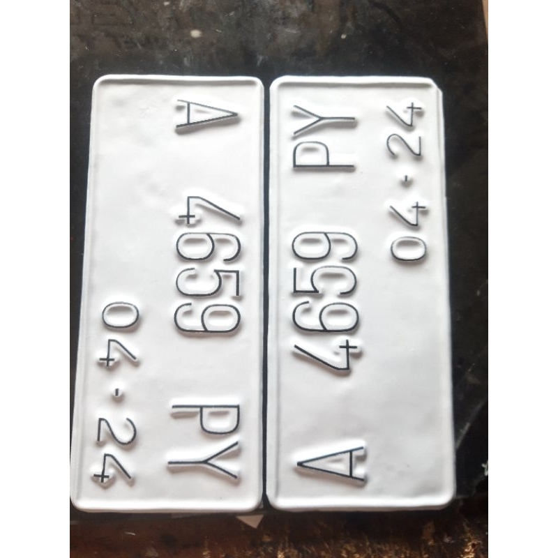 Jual plat nomor huruf lidi sepasang berlogo korlantas rapih dan tdak ...