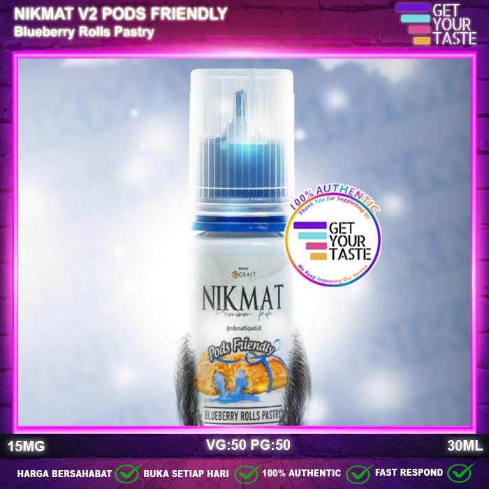 Jual Liquid Nikmat V2 Blueberry Rolls Pastry Pods Friendly 30ML by ...