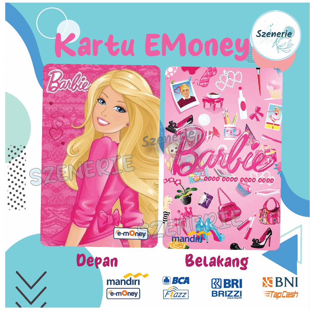 Jual Emoney Barbie Girl Cute Flazz gen 2 Kartu E-money Mandiri BCA Tapcash BNI Brizzi BRI NFC ...