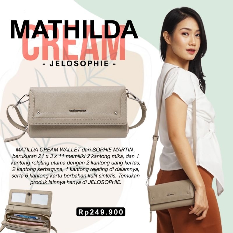Jual DOMPET MATILDA - SOPHIE MARTIN PARIS | cream navy | Shopee Indonesia