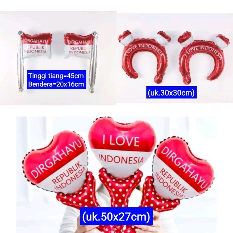 Jual Balon Foil Bendera Indonesia Bando Bendera /ARP989E/ARP990E ...