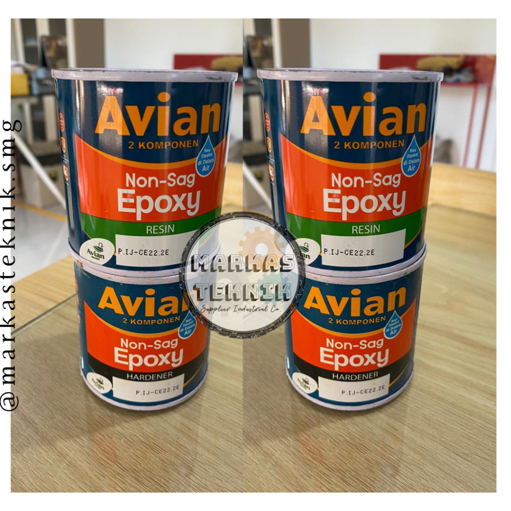 Jual Lem EPOXY Non Sag Avian 2 Komponen - 800 Gram (Resin & Hardener ...